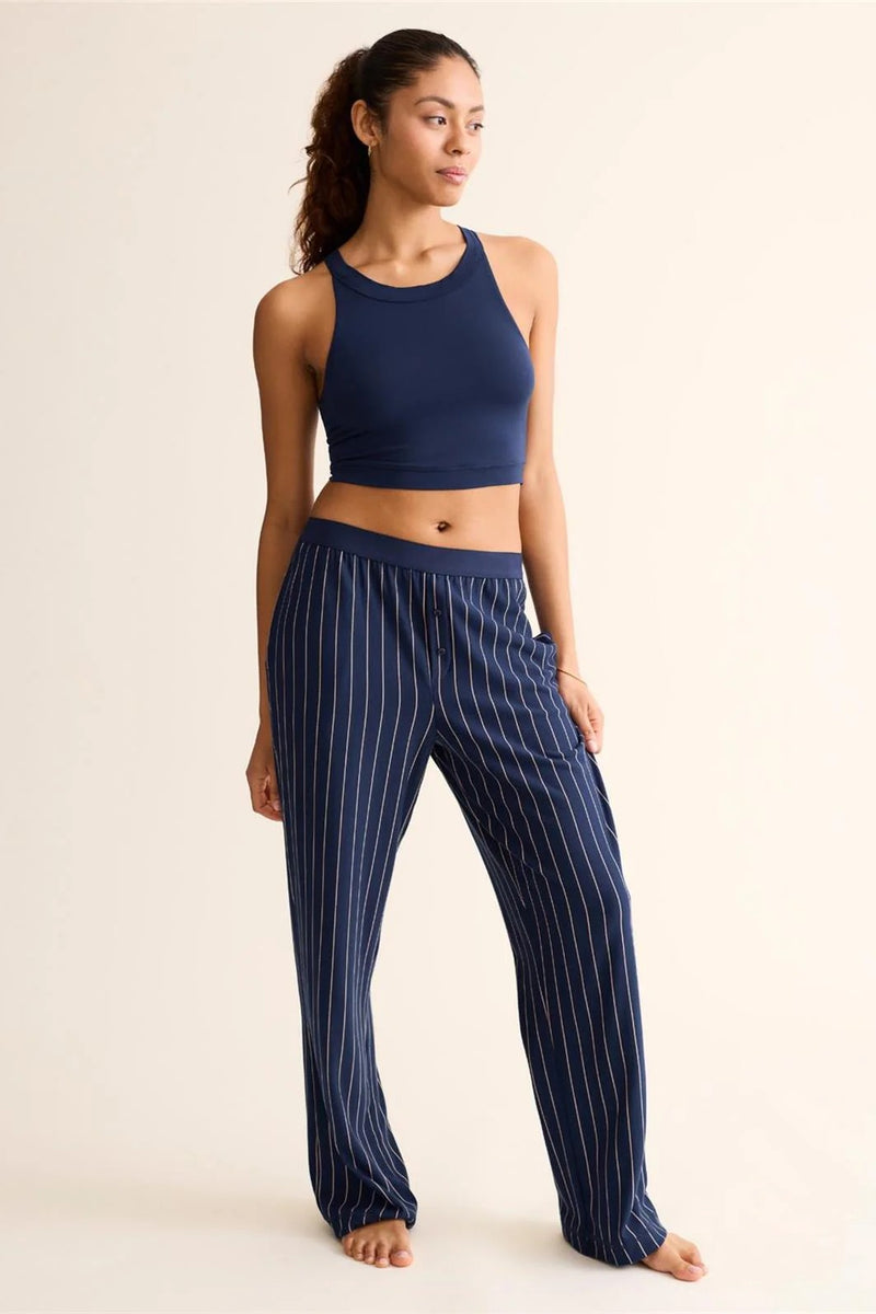 Fleur't Boyfriend Pj Pant Ink/Praline Stripe | CAD$ 120.00 at Bralissimo