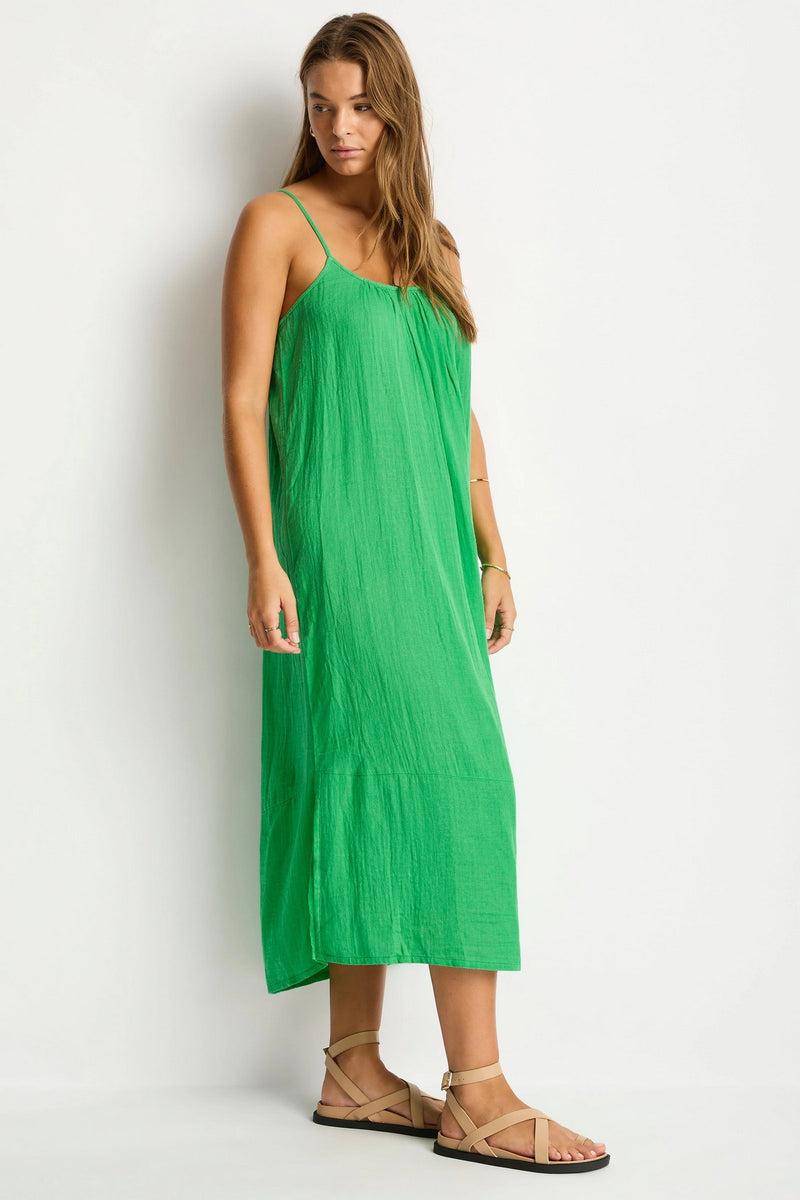 Sea Level Sunset Tie Back Sundress kelly green | CAD$ 174.00 at Bralissimo