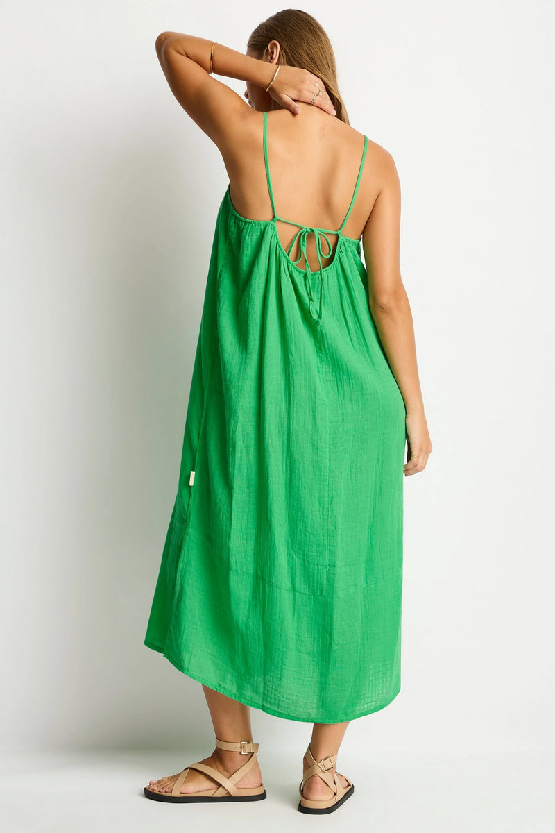 Sea Level Sunset Tie Back Sundress kelly green | CAD$ 174.00 at Bralissimo