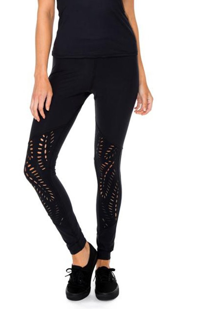 Luli Fama Trinidad Laser Cuts Legging 001 BLACK buy for the best price ...